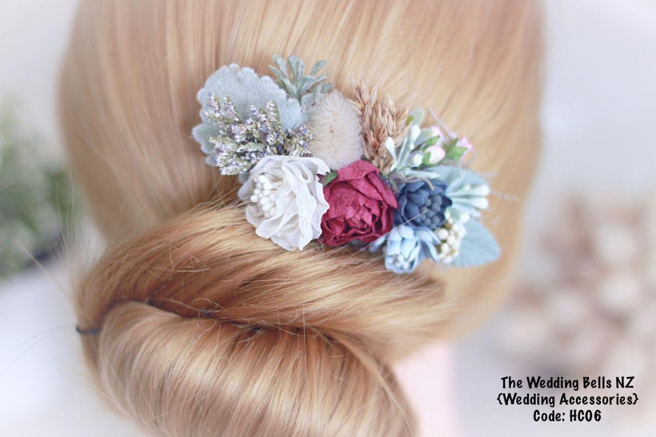 Bridal Hair Comb, Wedding Accessories, Flower Hair Comb, Hair Comb ...