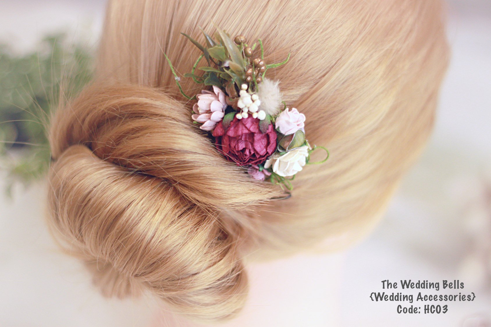 Bridal Hair Comb, Wedding Accessories, Flower Hair Comb, Hair Comb ...